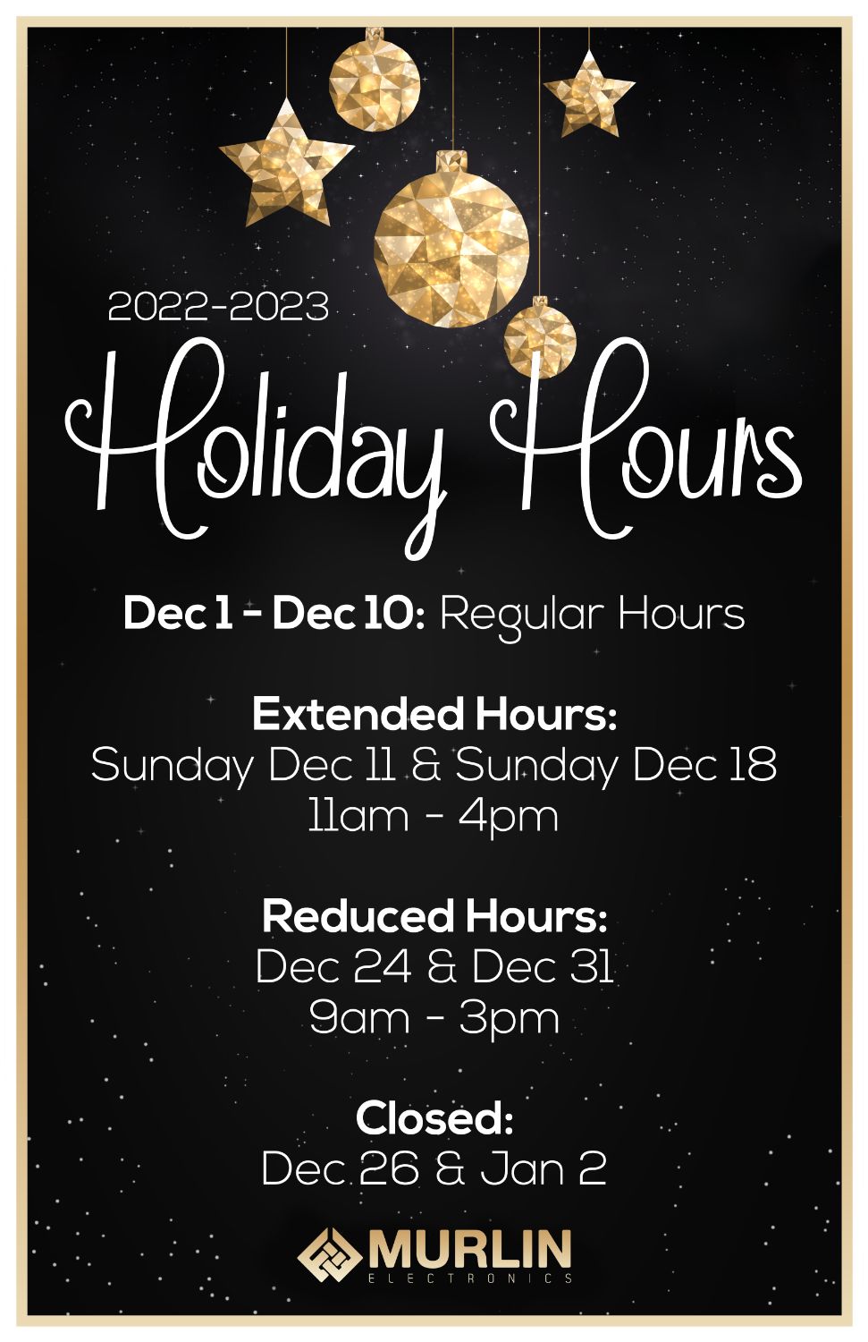 Murlin Electronics – Your Original Source for Electronics for Over 30 ...